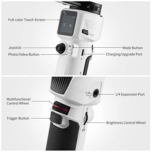 Zhiyun Crane M3 Gimbal 3-Axis Handheld Stabilizer All in One Design for Mirrorless Cameras,Smartphone,Action Cameras(Crane M2 Upgrade Version 2021)