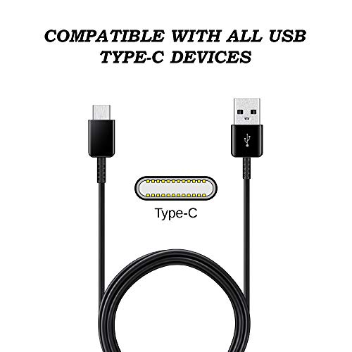 ILineX Adaptive Fast Charger with USB Type C Cable [ 4FT ] Compatible with Samsung Galaxy S10, S9, S8, S9 Plus,Note 10, 8, 9 Wall Charging Kit Set { 1X Cable & 1X Adapter} Up to Fast Charging