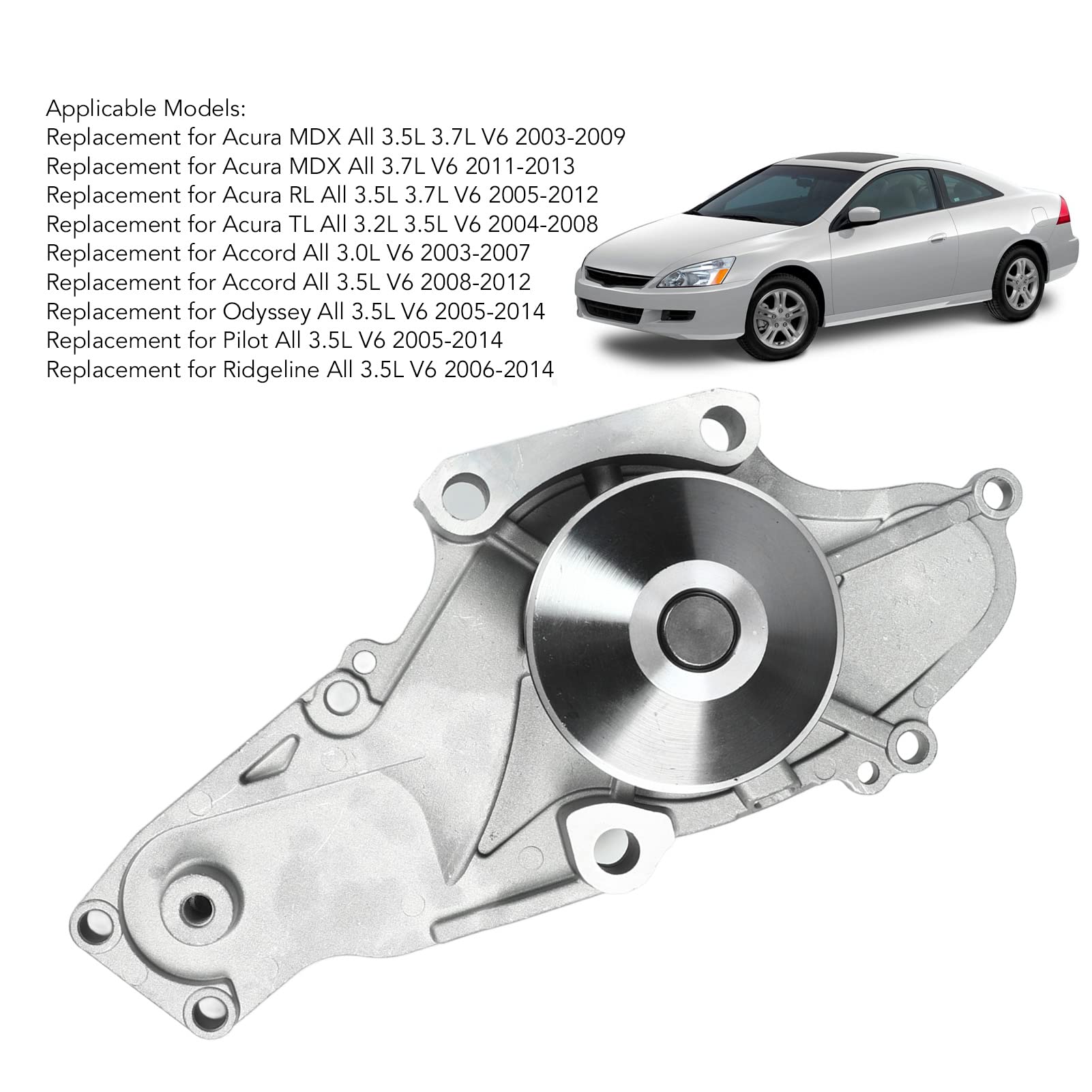 Engine Timing Belt with Water Pump, Safe Low Noise Precise Smooth Operation 19200 RDV J01 Strong Strength High Efficiency for Acura