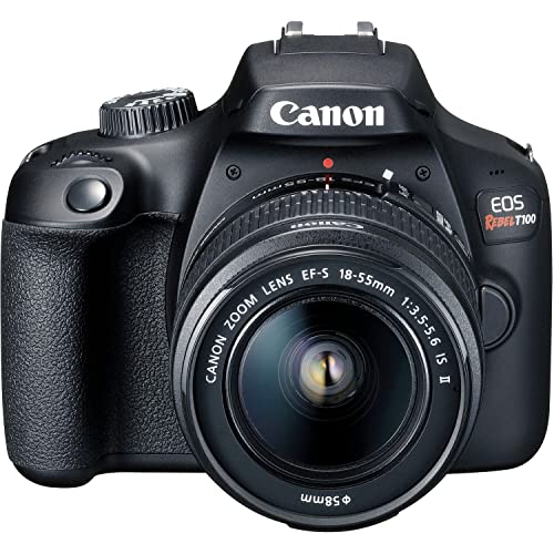Camera Bundle for Canon EOS Rebel T100 with EF-S 18-55 mm f/3.5-5.6 is II and EF 75-300mm f/4-5.6 III Lens + Accessories Bundle (128GB, 50in Tripod, Extra Battery, and More)