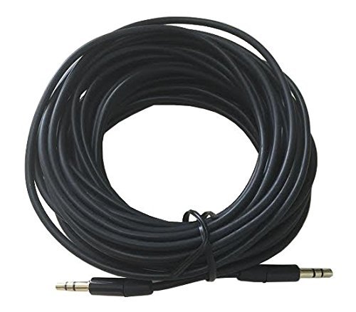 Nextronics 3.5 mm Male to Male Stereo Audio Cable, Gold Plated, Slim Connector, (30ft | 10M)