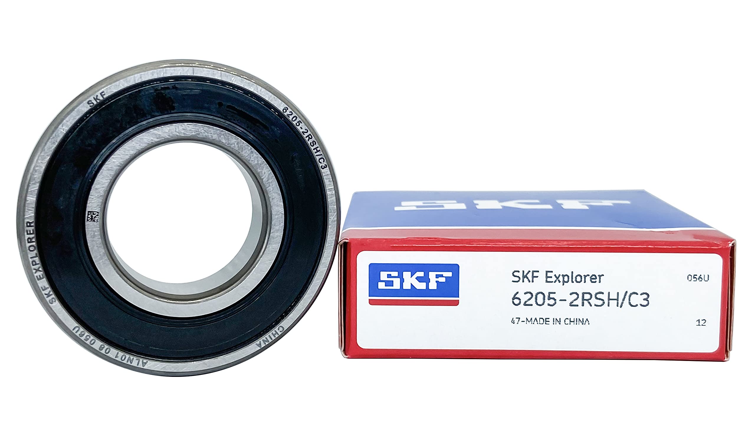 2PACK SKF 6205-2RSH/C3 25X52X15mm C3 Clearance Double Rubber Seal Bearings