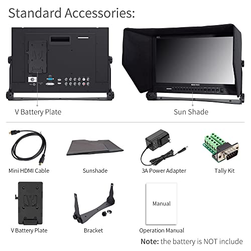 SEETEC P173-9HSD 17.3 Inch 1920x1080 Desktop Monitor for Broadcast LCD Monitoring with 3G-SDI HDMI AV YPbPr