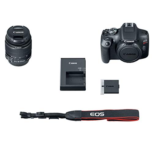Canon EOS Rebel T7 DSLR Camera w/ 18-55mm F/3.5-5.6 is II Zoom Lens + Macro + Telephoto + More (18pc Bundle) (Renewed)