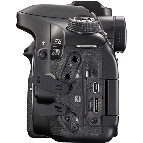Canon EOS 80D DSLR Camera (Body Only) (1263C004), 64GB Memory Card, Case, Corel Photo Software, LPE6 Battery, External Charger, Card Reader, HDMI Cable, Cleaning Set + More (Renewed)