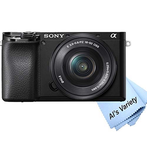 Sony Intl., Sony Alpha a6100 Mirrorless Digital Camera with 1650mm and 55210mm LensesĀ + 32GB Card, Tripod, Case, and More (18pc Bundle) (Renewed)