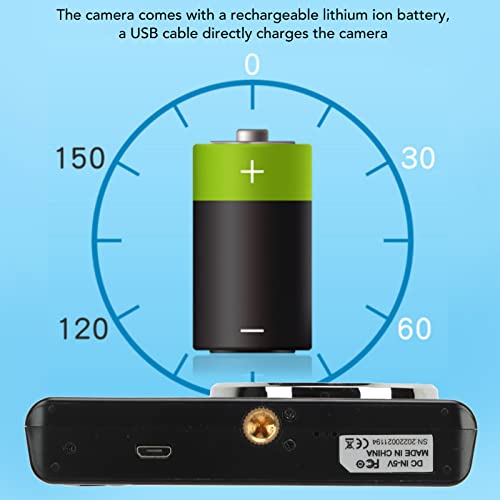 4K Digital Camera, 16X Digital Zoom 2.8 Inch Shake Proof HD Camera 48M Pixel USB Rechargeable Portable Compact Camera Built in Fill Light for Teens Adults Beginners Birthday Gifts (Black)