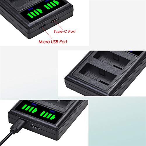 LP-E8, Pickle Power LPE8 Battery and LED USB Dual Charger Replacement for Canon Rebel T5i T4i T3i T2i EOS 550D 600D 650D 700D Kiss X4 X5 X6 LC-E8E DSLR Digital Camera