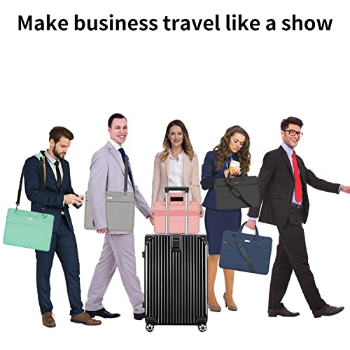 HESTECH Laptop Bag,15.6 Inch Laptop Sleeve Case,Business Briefcase,Water-Repellent Slim Computer Carry Case with Shoulder Strap for 15-16" Hp Dell Acer,Black