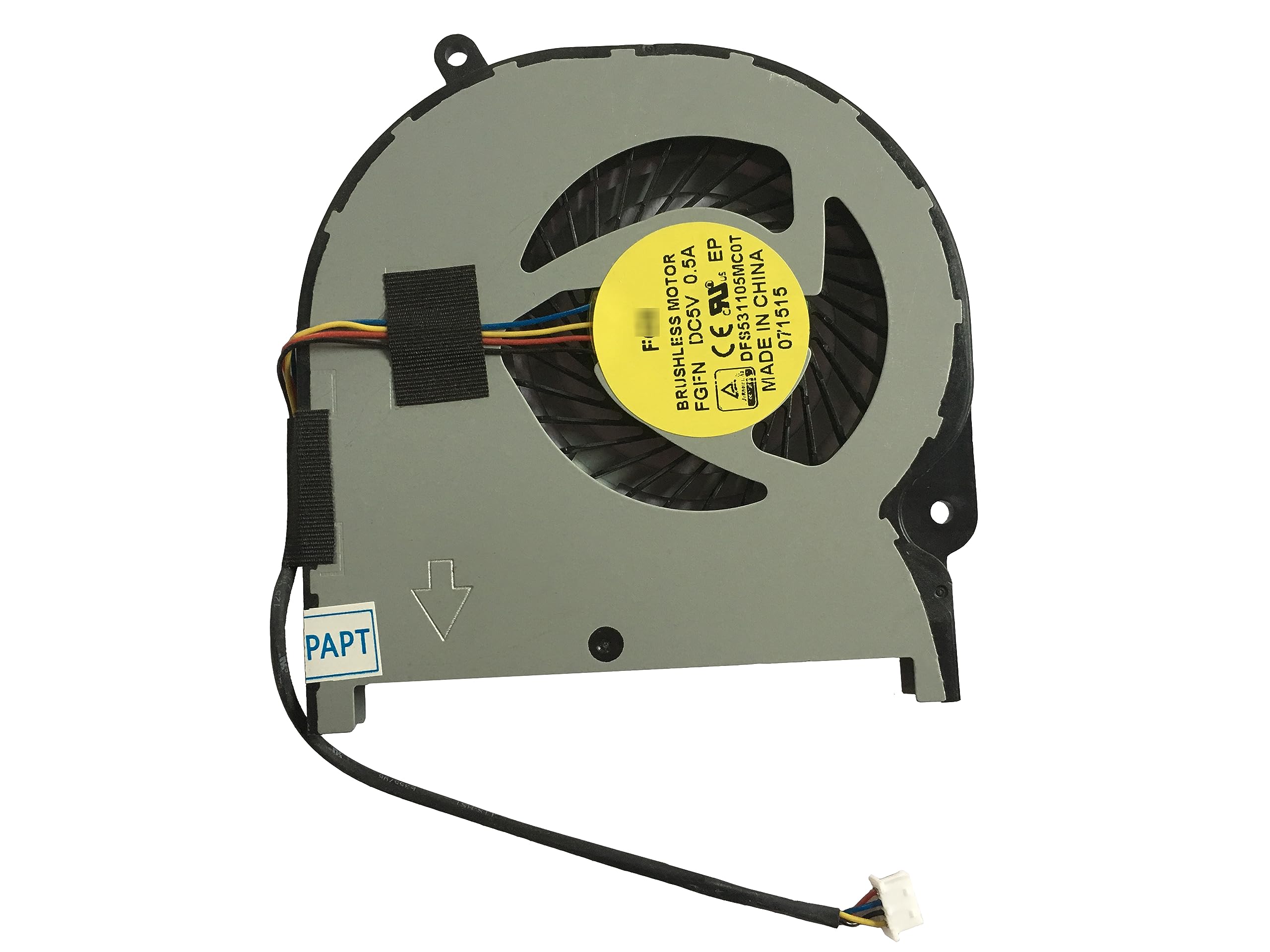 hk-Part Fan Replacement for Toshiba Satellite Radius P55W-C P55W-C5200D P55W-C5208X P55W-C5200X P55W-C5314 CPU Cooling Fan DFS531105MC0T