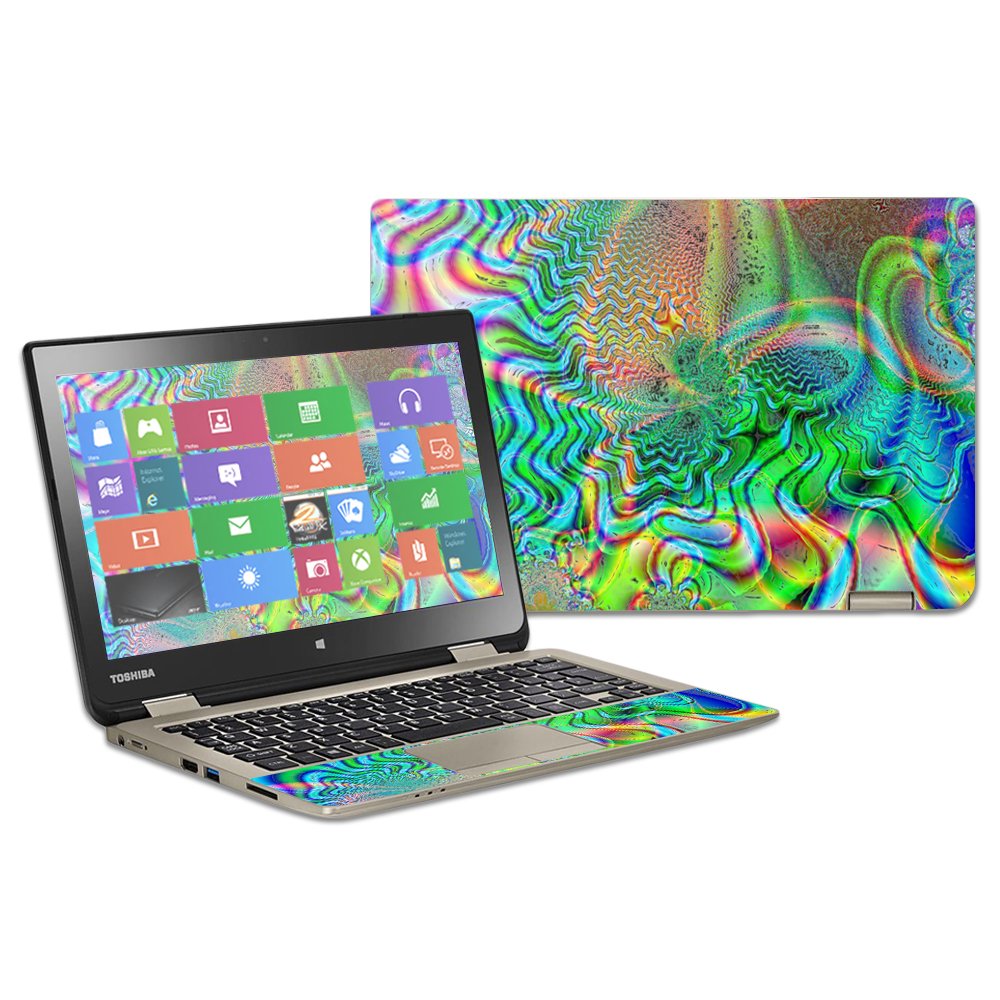 MightySkins Skin Compatible with Toshiba Satellite Radius 11 L15W-B 11.6" wrap Cover Sticker Skins Psychedelic