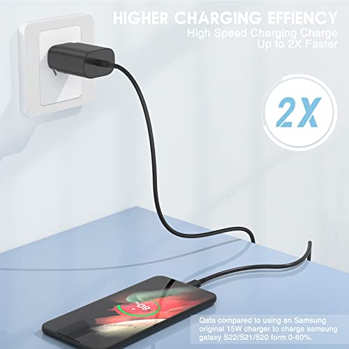 Type C Charger Fast Charging,Android USB C Wall Charger with USB Charger Cable 3 ft, Super Fast Charging Adapter for Samsung Galaxy S23 Ultra/S23+/S22/S10/S9/S8/Note 10/Note 20, for iPad Pro 11/12.9
