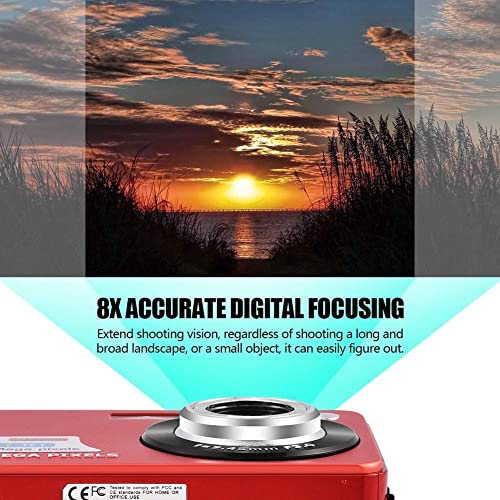 Digital Cameras for Kids Portable Camera, 8X Zoom Digital Camera, with 2.7 Inch TFT LCD Screen and Built-in Microphone, 1280x720 High Definition Video Camera, Auto Focus, Support SD (Color : B)