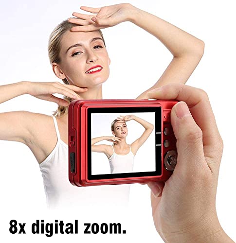 Digital Cameras for Kids Portable Camera, 8X Zoom Digital Camera, with 2.7 Inch TFT LCD Screen and Built-in Microphone, 1280x720 High Definition Video Camera, Auto Focus, Support SD (Color : B)