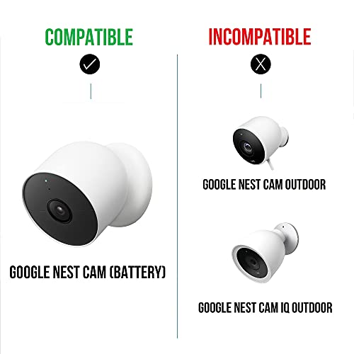 Wasserstein Premium Solar Panel for Google Nest Cam Outdoor or Indoor, Battery - 3.5W Solar Power - Made for Google Nest