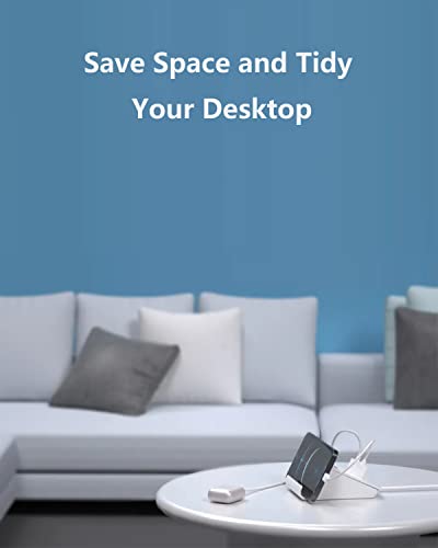 Solopen USB Charging Station 25W, 4-in-1 USB Charger Station, USB Hub Charger for Multiple Devices with Phone Stand,Compatible with Smartphones,Earphones,iPad and More,White