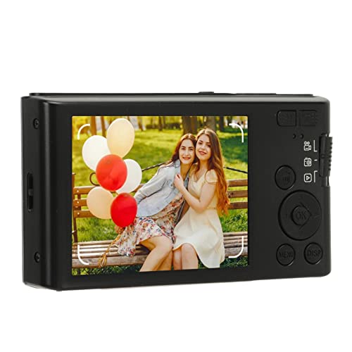 Digital Camera, Compact Camera 16X Digital Zoom Rechargeable Lithium Ion Battery for Beginners (Black)