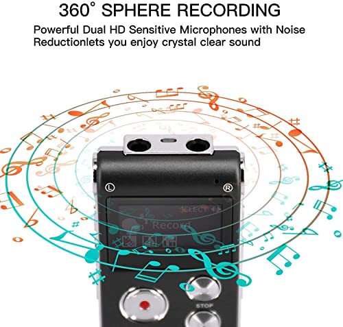32GB Digital Voice Recorder Mini Voice Recorder Upgraded Small Audio Recorder with MP3&USB for Lectures, Meetings, InterviewsâŚ
