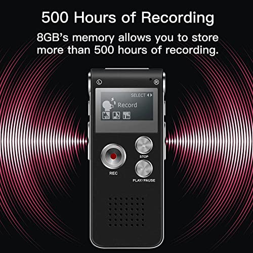 32GB Digital Voice Recorder Mini Voice Recorder Upgraded Small Audio Recorder with MP3&USB for Lectures, Meetings, InterviewsâŚ