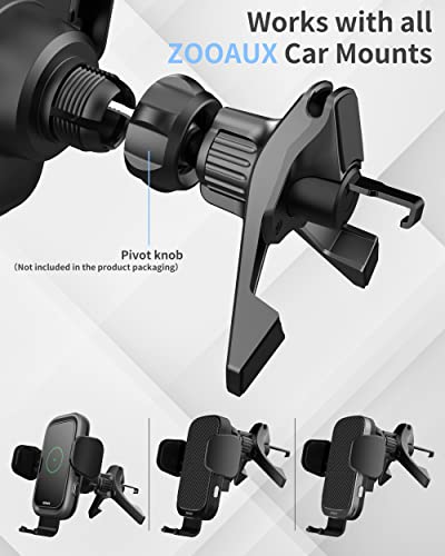 ZOOAUX Universal Air Vent Clip for Wireless Car Charger & Car Mount, Ultra Strong Anti-Shake Vent Grip for Most Car Phone Mount Holders with Joint Ball [Diameter 0.67 in (17mm)]