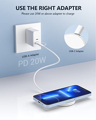 Magnetic Wireless Charger,Qi-Certified Wireless Charging Pad Mag-Safe Charger Compatible with iPhone 14/14 plus/14 pro/14 pro max, 13/13 Pro/13 Pro Max/13 Mini, Mag Charging White