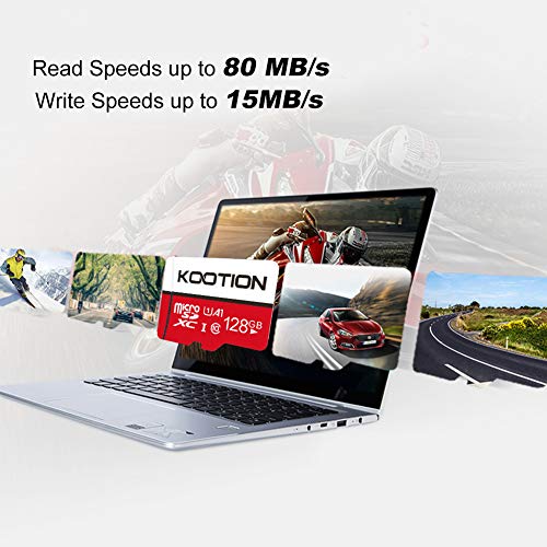 KOOTION 128GB Micro SD Card Class 10 Micro SDXC Card 128GB UHS-1 Memory Card Ultra High Speed TF Card, C10, U1, 128 GB