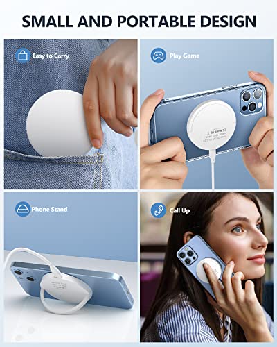 Magnetic Wireless Charger,Qi-Certified Wireless Charging Pad Mag-Safe Charger Compatible with iPhone 14/14 plus/14 pro/14 pro max, 13/13 Pro/13 Pro Max/13 Mini, Mag Charging White