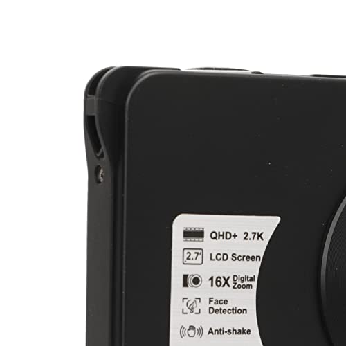 HD Digital Camera, Built in Fill Light Plastic Metal 2.7K 48MP High Resolution Digital Camera for Selfie