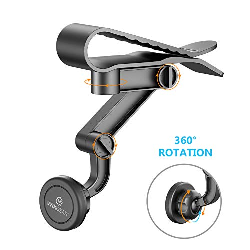 WixGear Universal Visor Magnetic Car Mount Holder, for Cell Phones with Fast Swift-Snap TM Technology, Magnetic Cell Phone Mount (Visor Mount)