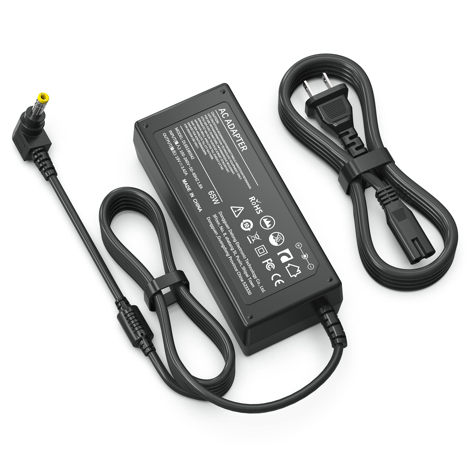 19v 3.42A 65W Laptop Charger AC Adapter for Toshiba Satellite C55 B5201 C655 C850 C50 L755 C855D L655 S5150 L745 P50 C55D S55 Portege Z30 Z930 Z830 Satellite Radius 11 14 15 AC DC Power Supply Cord