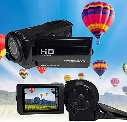 Crazypig HD 16 Megapixel Digital Camera - 1080P HD Photo Video DV Camera 16x Digital Zoom Night Vision Function Motion Detection Electronic Anti-Shake Kids Gift