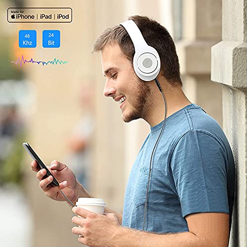 [Apple MFi Certified] iPhone AUX Cord for Car Stereo, 3.3ft Lightning to 3.5mm Audio Cable Compatible with iPhone 13/12/11/XR/XS/X/8/7/6/iPad to Car Home Stereo Speaker Headphone (Nylon Braided)
