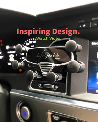 [ Life Goes On ] 2022 Newest Gravity Car Phone Holder Mount Vent Clip, Air Vent Phone Mount for Car, Automatic Locking Universal Smartphone Cradle Compatible for iPhone Galaxy and More. 4.7-6.5 inch