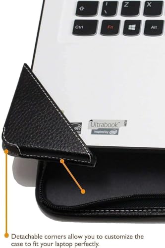 Broonel - Contour Series - Black Heavy Duty Leather Protective Case - Compatible with Toshiba Satellite Radius 12 / Toshiba Satellite Radius 11