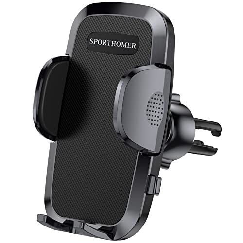 Car Cell Phone Holder Mount, Car Vent Phone Mount [Upgrade Doesn't Slip & Drop] Air Vent Phone Holder for Car Hands Free Easy Clamp Cradle in Vehicle Fit for Smartphone-Phone Holder for Car Dashboard