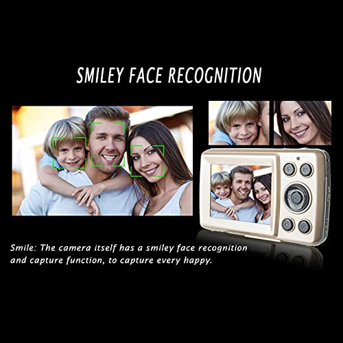 OPLLER Digital Camera,Portable Cameras 16 Million HD Pixel Compact Home Digital Camera for Kids Seniors Black