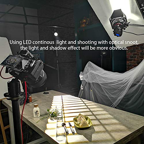 Wellmaking Bowens Mount Flash snoot conical Lens Video Artist Modelling Shape Light Studio use with Optical Lens Various Gobos Bowens Photography Accessories