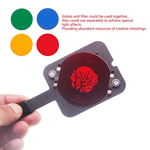 Wellmaking Bowens Mount Flash snoot conical Lens Video Artist Modelling Shape Light Studio use with Optical Lens Various Gobos Bowens Photography Accessories