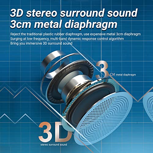 EVA Sing Portable Bluetooth Speaker, LED Lights Auto-Changing Wireless Speaker, TWS, Small Speaker for Teens Men Women Office Home. (Chinese Boot Sound and Simple Packaging Box)