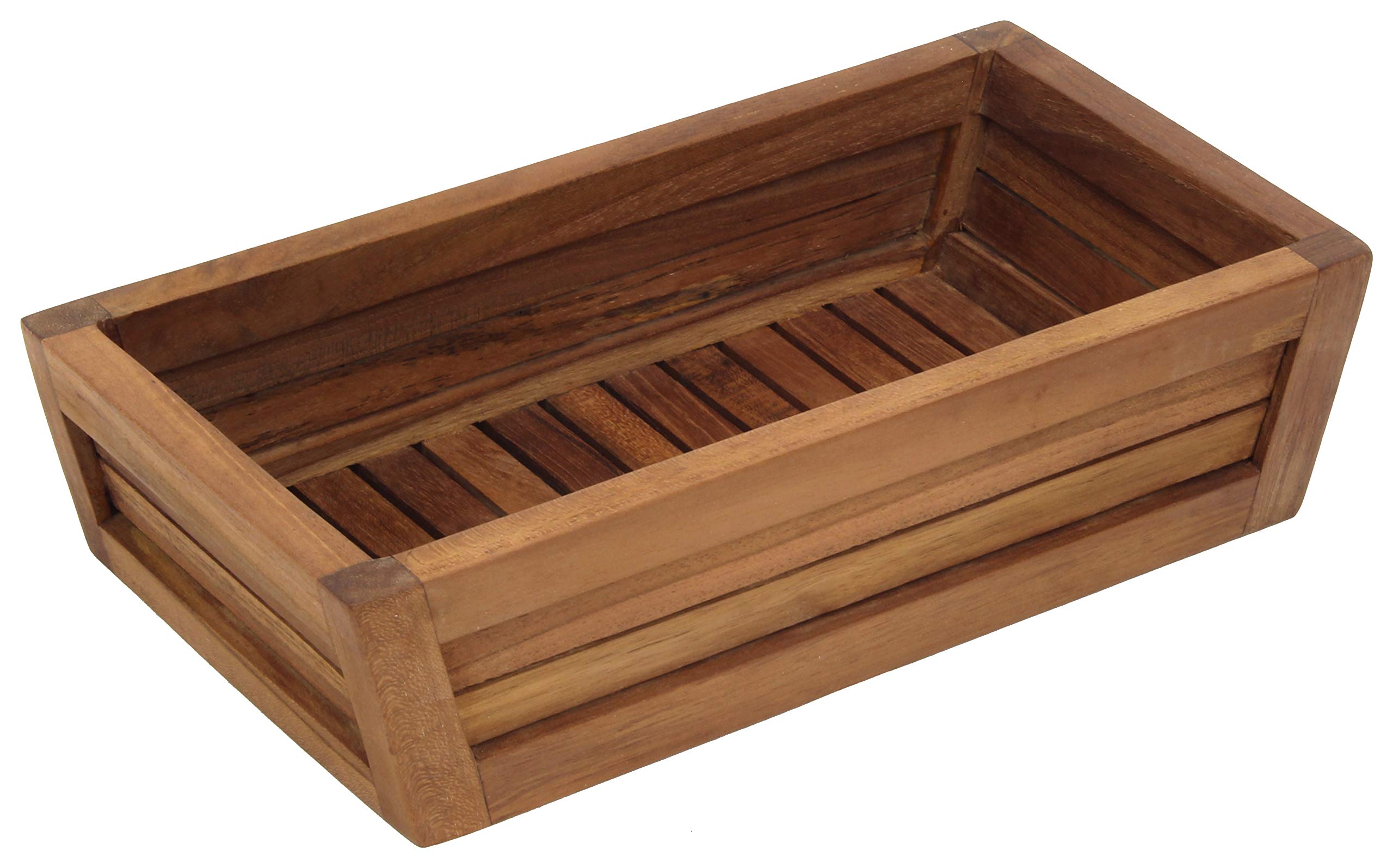 AquaTeak The Original Moa Teak Bathroom Guest Towel & Amenities Tray