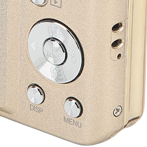 Jeanoko Children Digital Camera, Automatic White Balance 48MP Digital Camera Self Timer Single Shot 8X Optical Zoom Metal Continuous Shooting for Beginners(Gold)