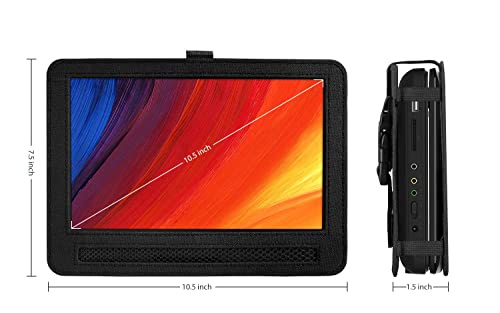 ieGeek Car Headrest Mount Holder Strap Case for Swivel & Flip Style Portable DVD Player with 10" to 10.5" Screen, Suitable for ieGeek 12.5" Portable DVD Player