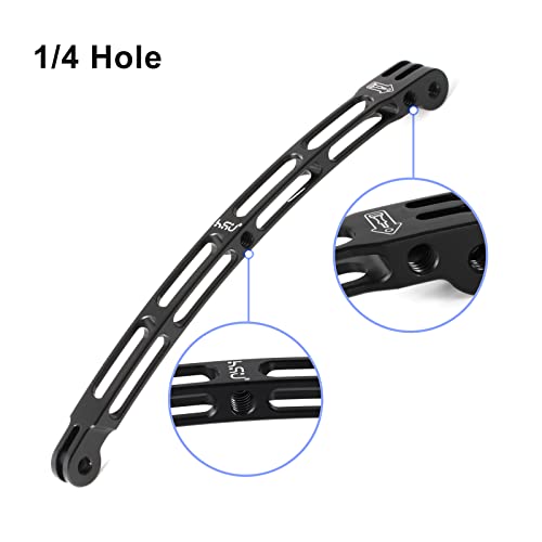HSU (7 Pcs) All Aluminum Alloy Curved Extension Arm Kit Metal Pole Mount Helmet Stick Extension Arm Mount for GoPro Hero 11/10/9/8/7/6/5 Black,Session 5/4, DJI Osmo Action and More (7.9β/5.3β/3β)