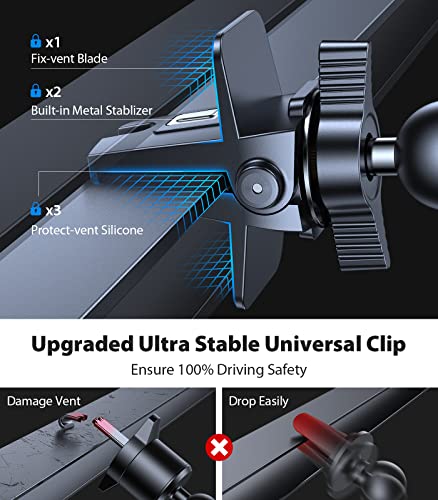 VICSEED Fit for MagSafe Car Mount [20 Strongest Magnets & Stablest] Magnetic Phone Holder for Car Vent Hands Free Car Phone Holder Mount for iPhone 14 13 12 Pro Max Plus Mini MagSafe Case Socket Grip