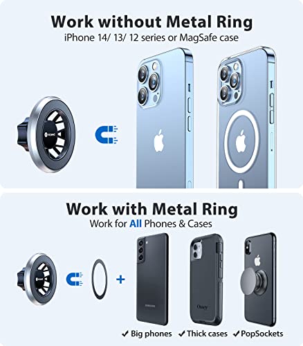 VICSEED Fit for MagSafe Car Mount [20 Strongest Magnets & Stablest] Magnetic Phone Holder for Car Vent Hands Free Car Phone Holder Mount for iPhone 14 13 12 Pro Max Plus Mini MagSafe Case Socket Grip