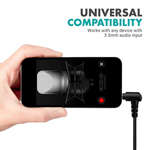 Movo MC1 3.5mm Audio Cable - Dual Male 3.5mm TRS Cable for Audio Mixers, Microphones, Cameras, Recorders, Car Speakers, and More