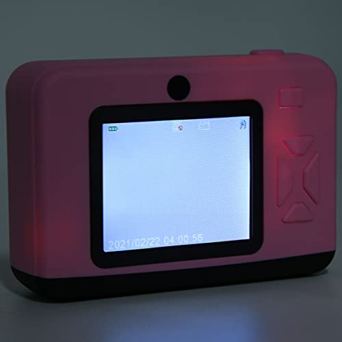 Jeanoko Anti‑Drop Children Camera, Anti‑Drop 20MP HD Camera 2.0in IPS Screen with Large Capacity Battery for Home(Pink)