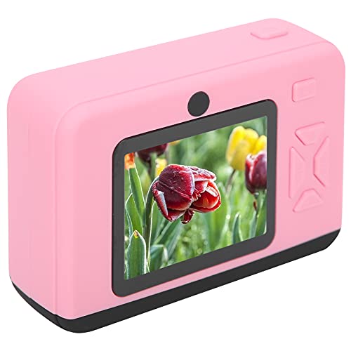 Jeanoko Anti‑Drop Children Camera, Anti‑Drop 20MP HD Camera 2.0in IPS Screen with Large Capacity Battery for Home(Pink)