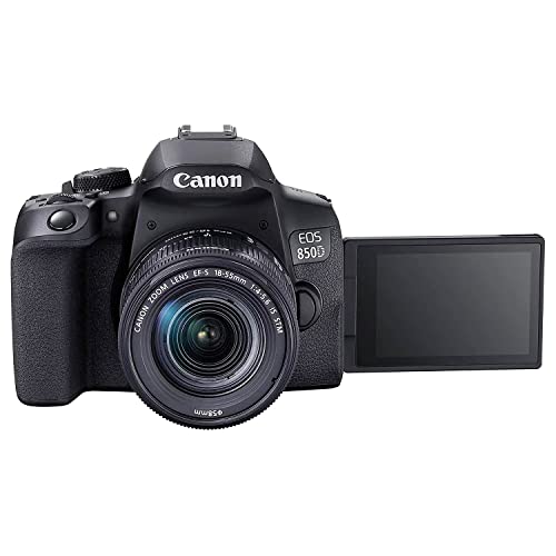 850D / Rebel T8i DSLR Camera with EF-S 18-55mm f/4-5.6 is STM Lens + Accessory Bundle Kit (Flash, Travel Charger, Extra Battery, and More)