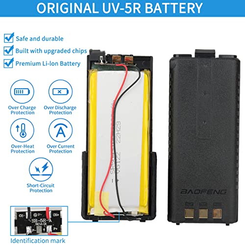 BAOFENG BL-5 3800mAh Extended Battery Walkie Talkie UV-5R BF-F8HP UV-5RX3 RD-5R UV-5RTP UV-5R MK2 MK3X MK5 Plus Series Two Way Radio